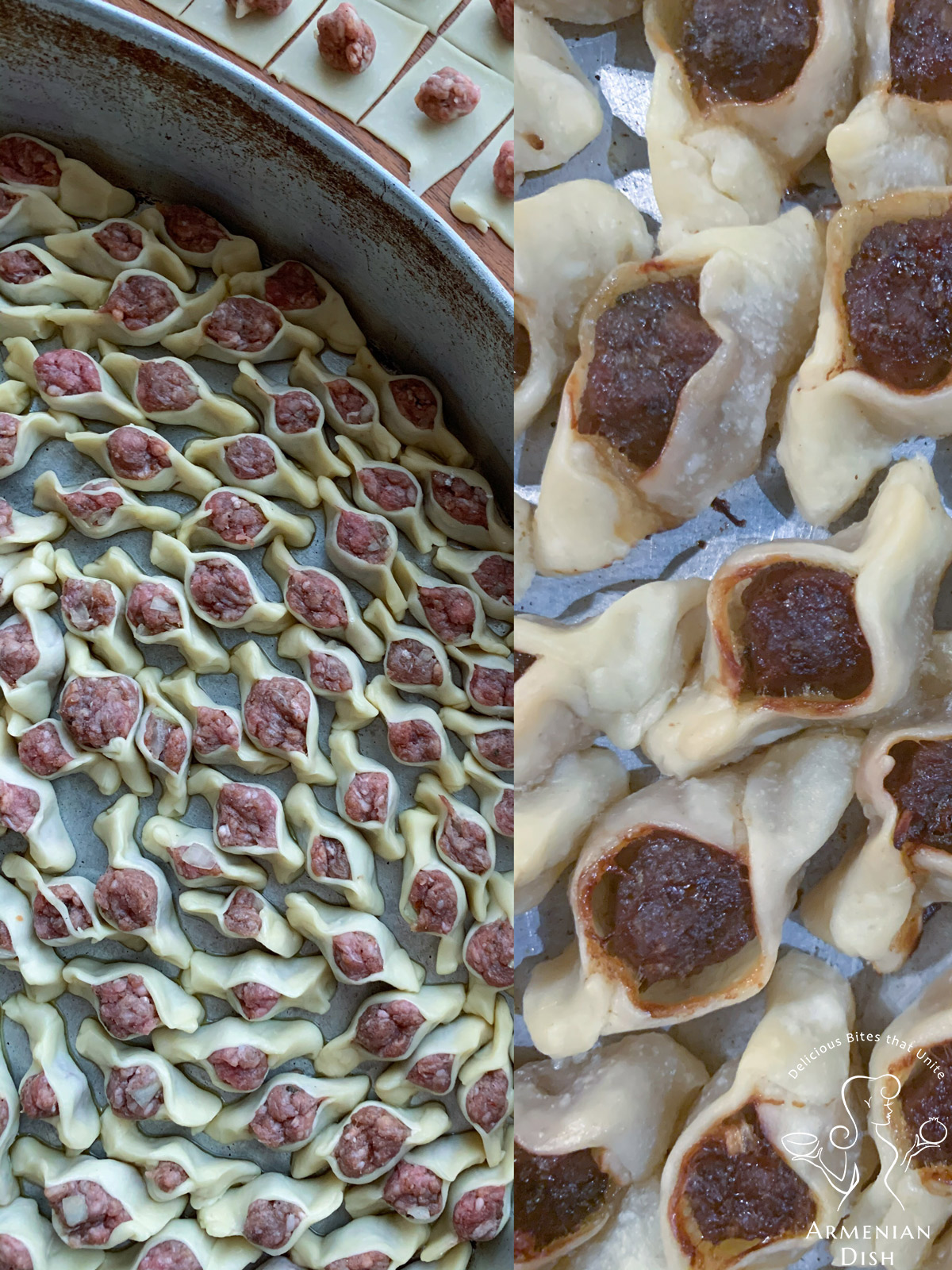 Make Armenian Ainteb Manti / Meat Dumplings – Armenian Dish